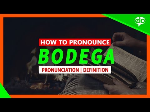 How To Pronounce Bodega | Definition and Pronunciation (Human Voice)