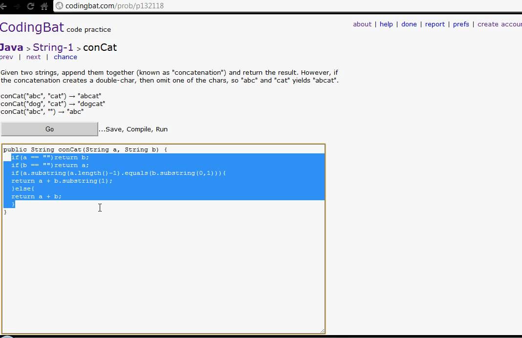 CodingBat.com Java Puzzles 12