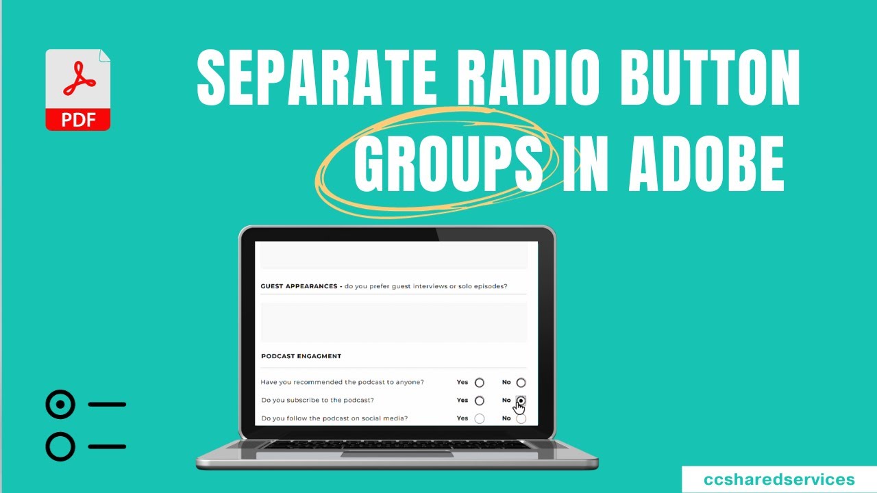 How to separate radio button groups in Adobe Forms