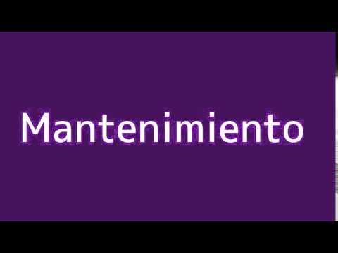 How to say Maintaining in Spanish