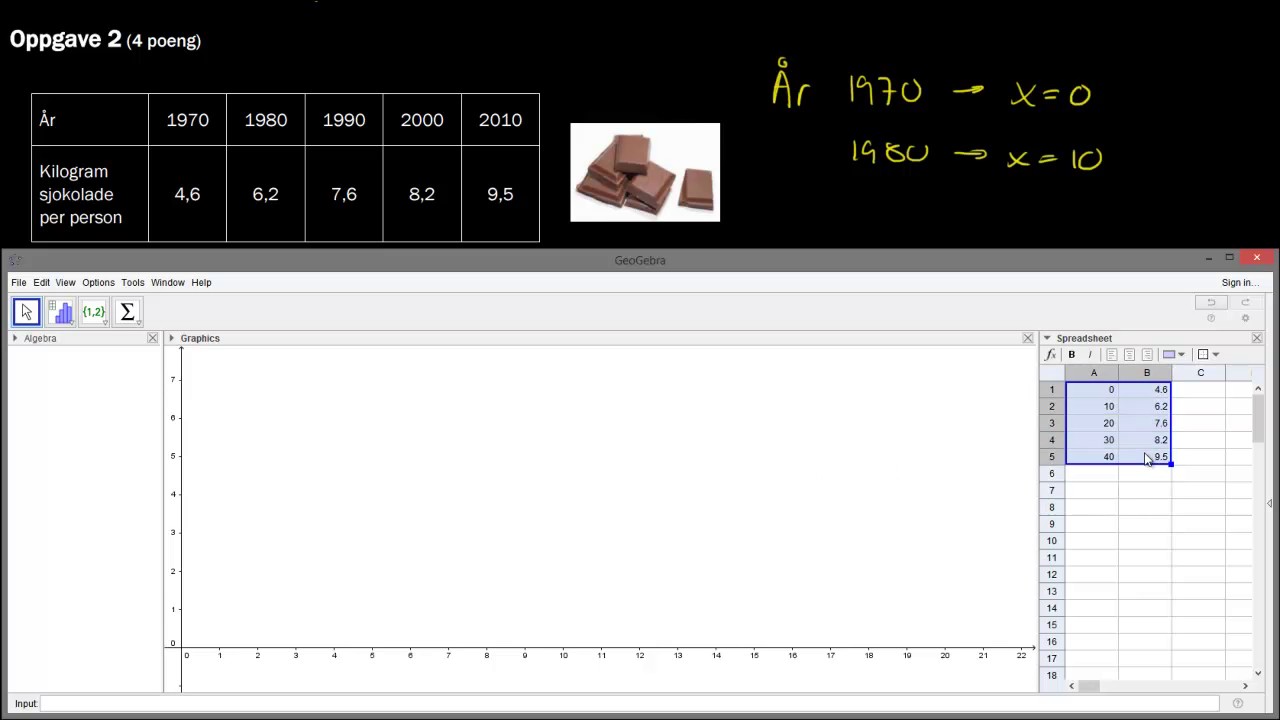 Del 2 - 2a - Lineær regresjon med Geogebra | UDL.no
