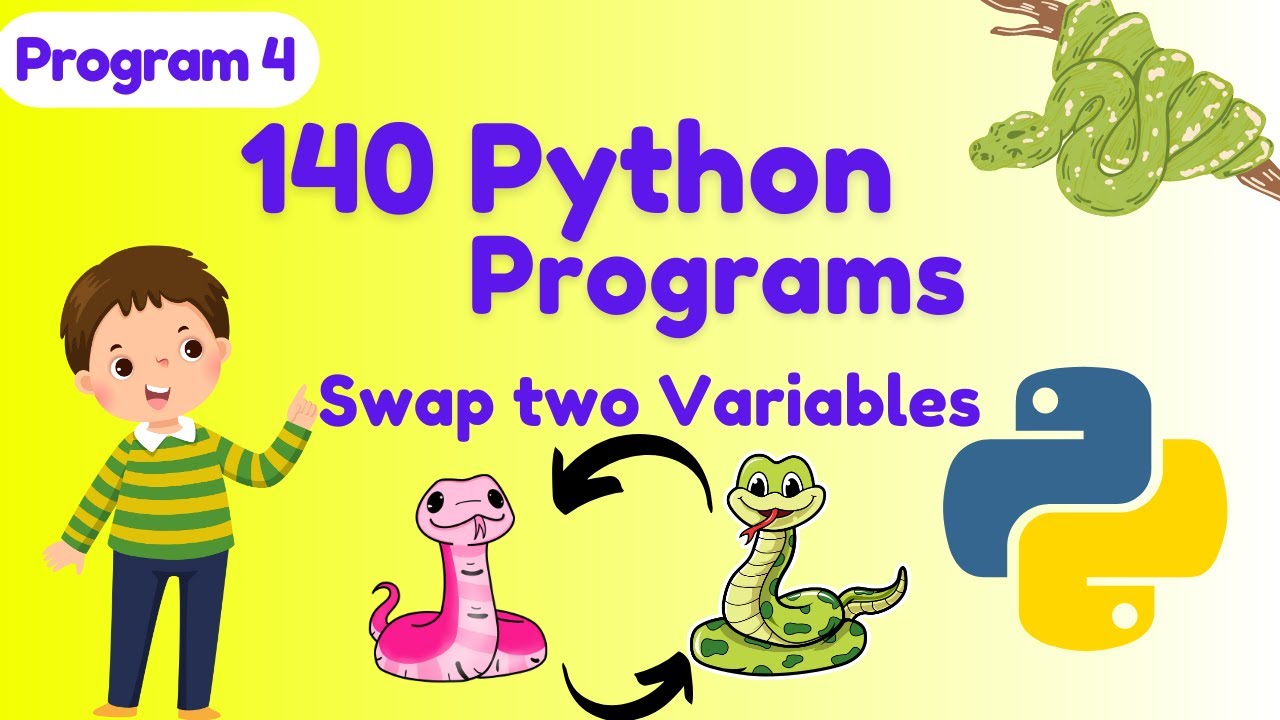Write a python program to Swap two Variables | 140 Python Programs