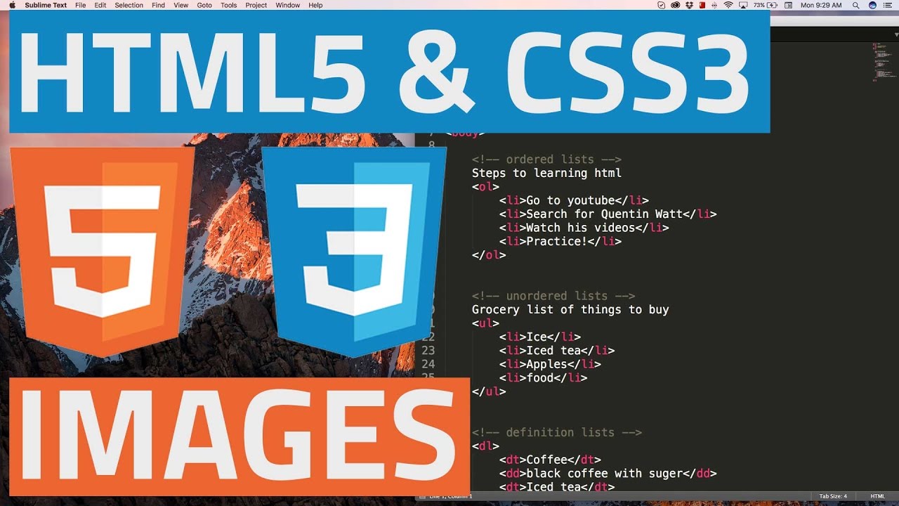 HTML5 and CSS3 beginner tutorial 8 - Images