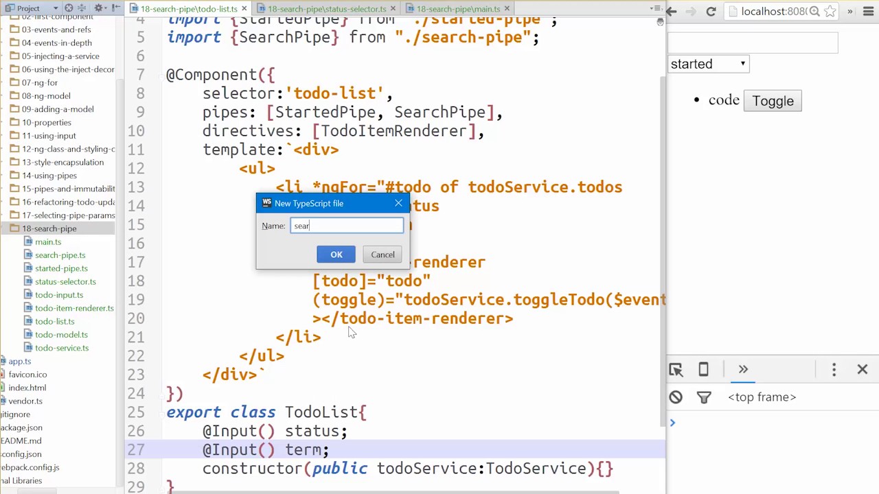 18 - angular 2 filter items with a custom search pipe in angular 2