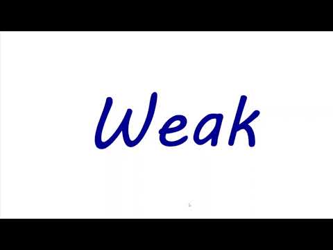 Weak meaning in Urdu with example sentences & translation in Hindi Urdu | English Urdu words meaning