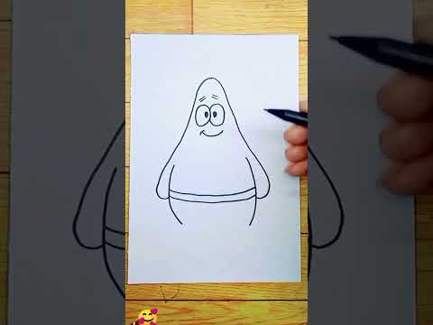 tutorial menggambar Patrick star dengan mudah