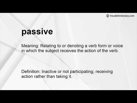 passive Meaning