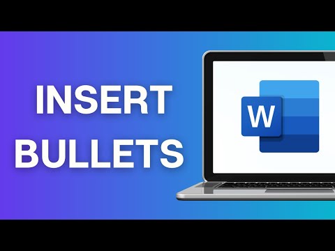 How to Insert Bullets on Microsoft Words
