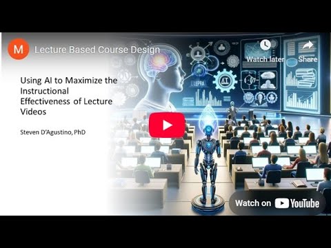 Lecture-Based Course Design – Learn at a Distance
