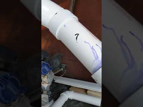 Measure the length of a pvc pipe between two fittings