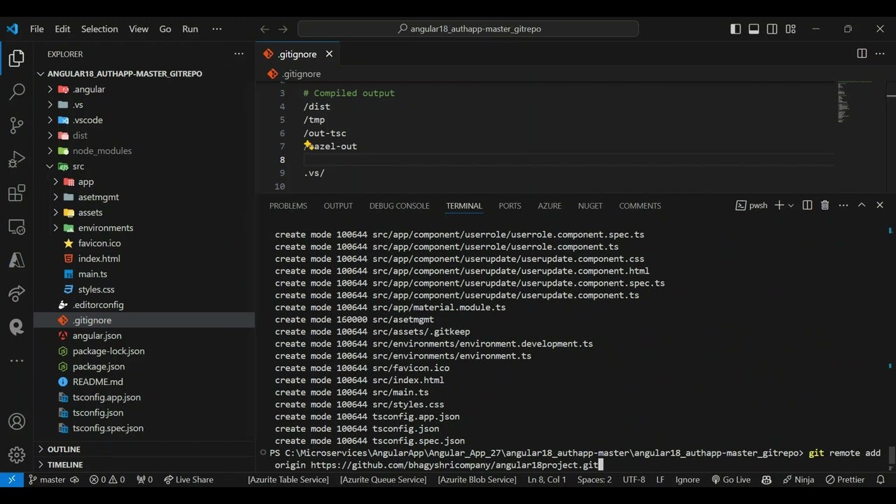 How upload you Angular project on GitHub