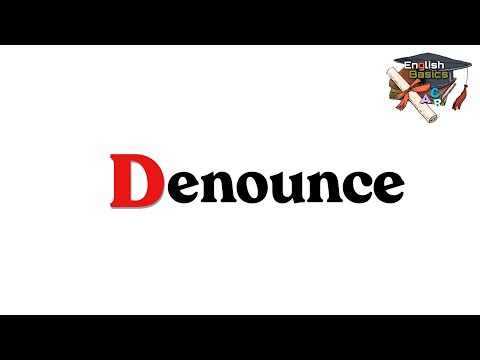 Word Of The Day - Denounce