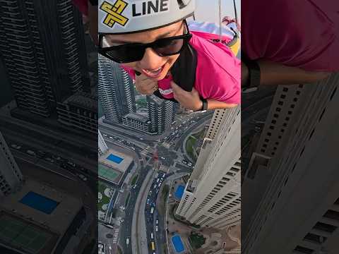 i did the world’s longest urban zip line in Dubai???????? #xline #dubai #thingstodoindubai