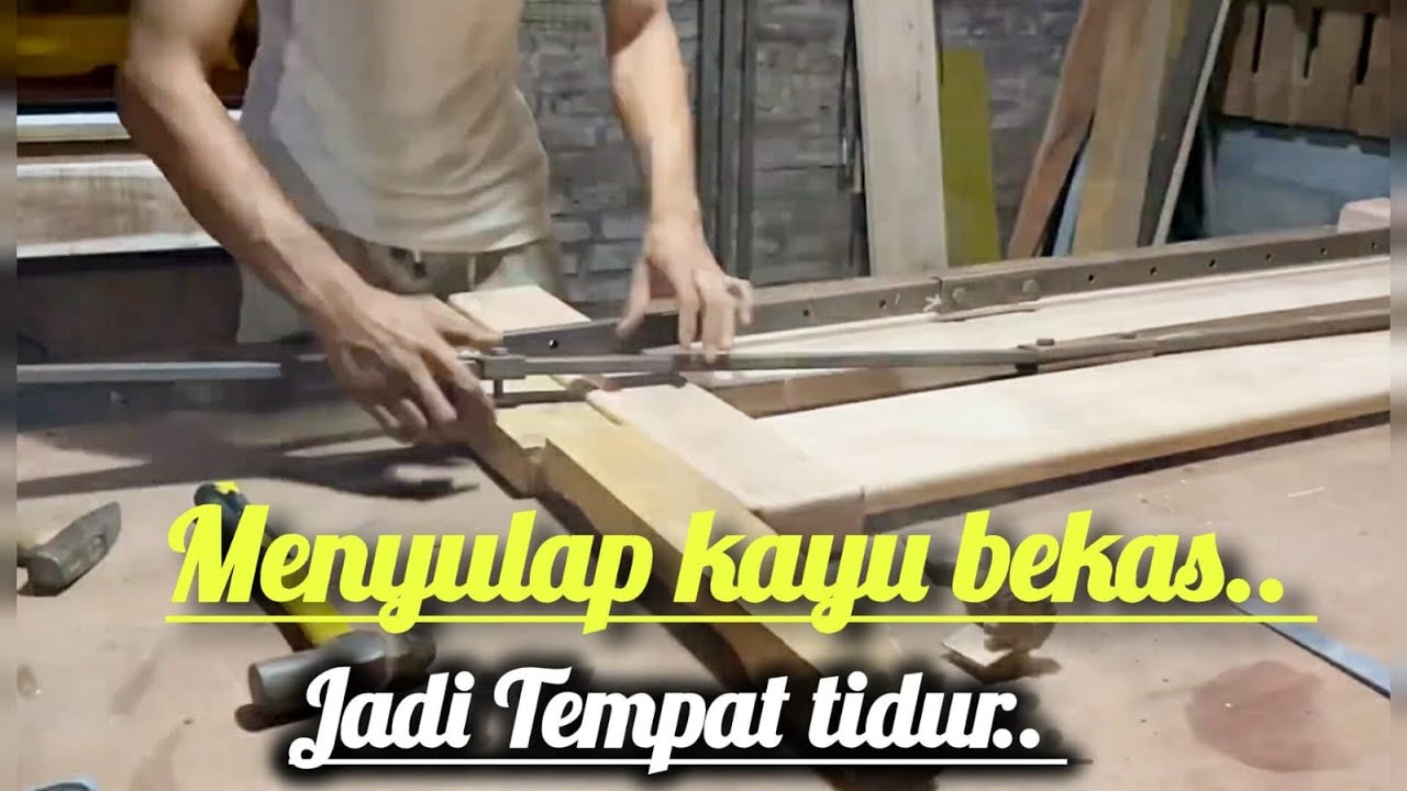 Cara pembuatan Tempat Tidur Dipan kayu bekas #tukangkayu #kreatif