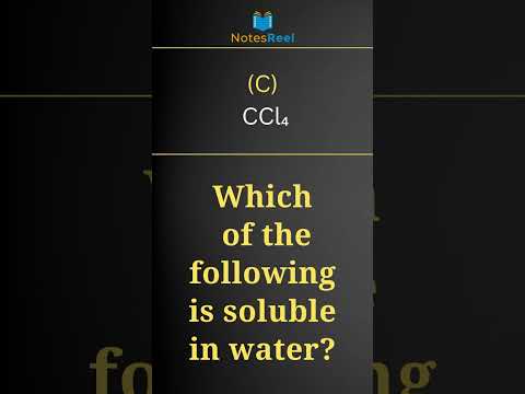 Which of the following is soluble in water?
