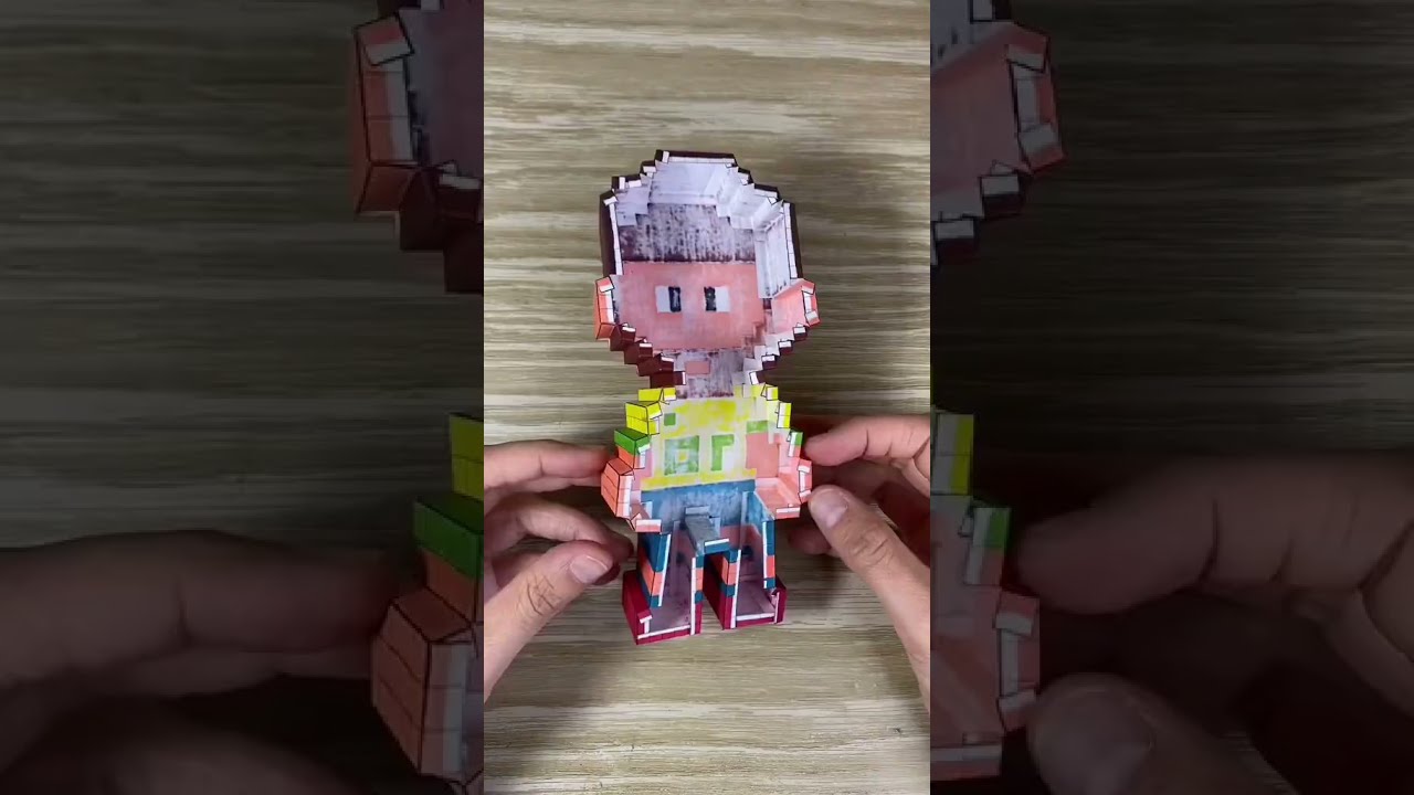 DIY NEYMAR de Papercraft Pixel Art 3D - Manualidades de Papel #diy #manualidades
