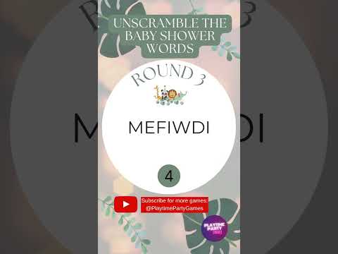 Unscramble the Baby Shower Words! Part 2 #shorts