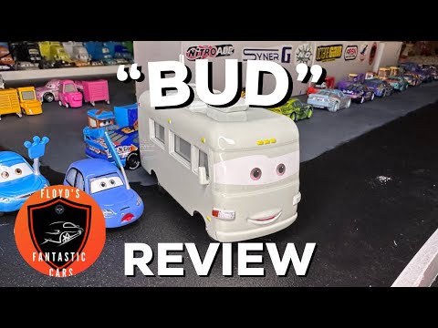 DISNEY PIXAR CARS - BUD REVIEW - Dinoco 400 Jackalope - Boundin’ Easter Egg - Floyd’s Fantastic Cars