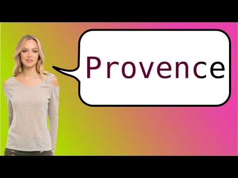 How to say 'Provence' in French?