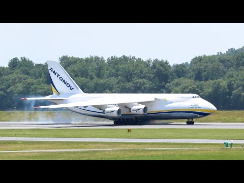 Antonov Design Bureau AN-124-100M Ruslan (UR-82027) Landing | Harrisburg Int'l Airport (6-24-25)