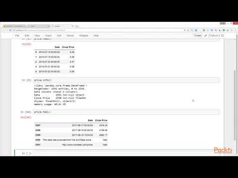 Learn Get Started with Python Bitcoin Program Manipulat Visualiz Bitcoin Price Data| packtpub ...