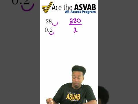 ASVAB Mental Math in a Flash! (Dividing Decimals — No Calculator) #shorts