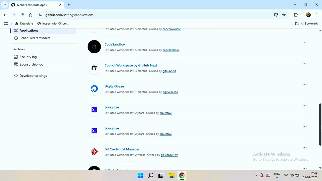 Github Apps | Github OAuth Apps | How to uninstall Github Apps | How to remove Github OAuth Apps