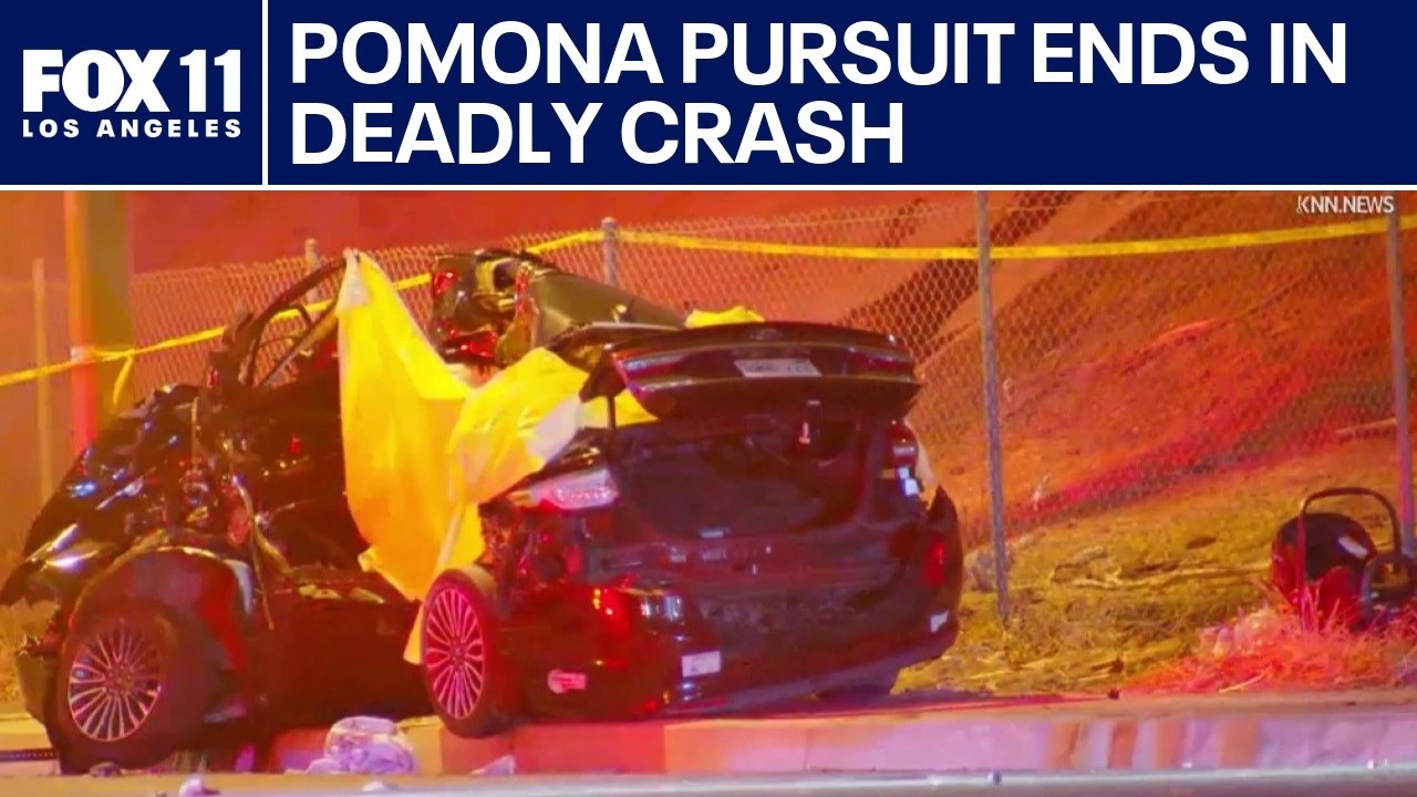 Pomona chase ends in violent crash; 2 innocent people killed