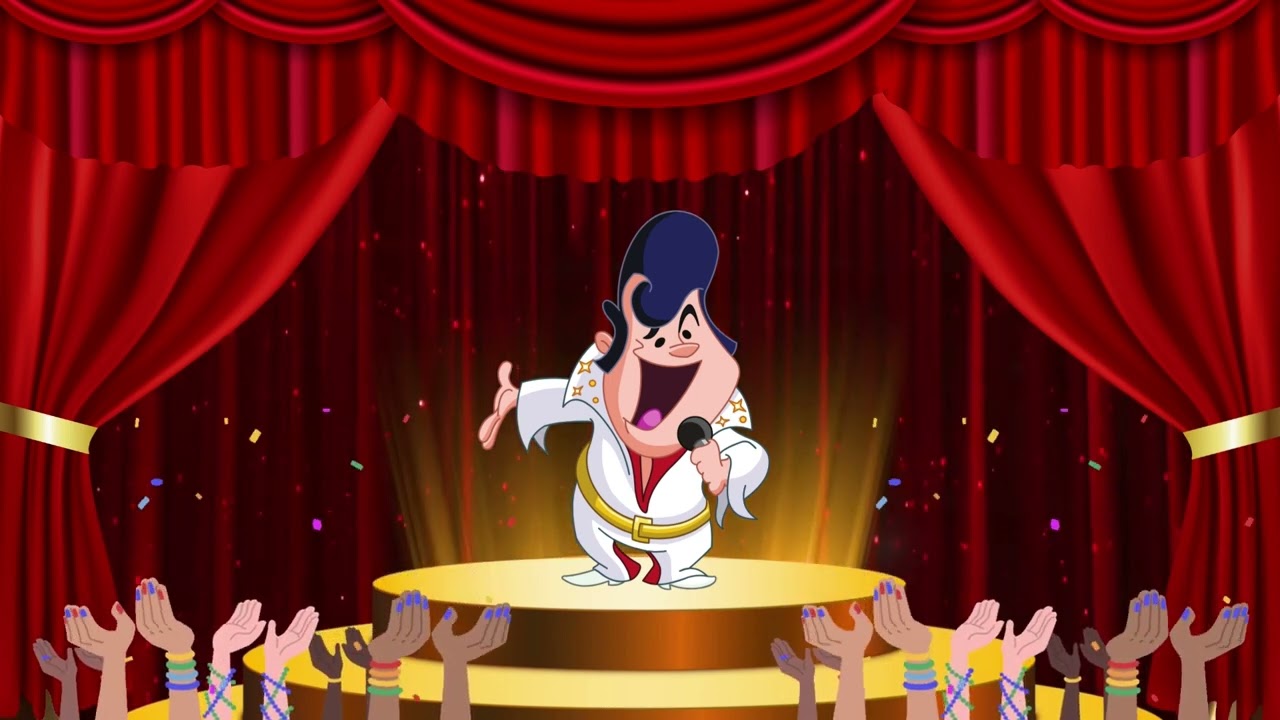 Elvis Screensaver - Elvis Wallpaper - Elvis Singing on Stage - HD - DJ Visuals - 1 HR