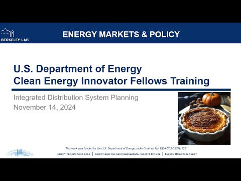 DOE Clean Energy Innovator Fellows: Integrated Distribution System Planning