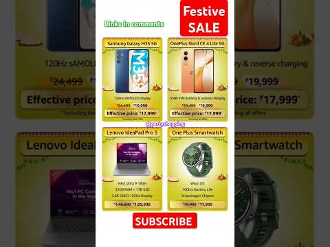 Festive SALE😱 | Samsung Galaxy M35 5G|OnePlus Nord CE4 Lite 5G|Lenovo IdeaPad Pro 5|OnePlus Watch 2R