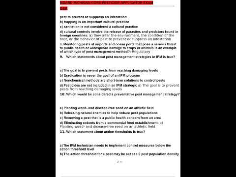 MDARD MICHIGAN CORE PESTICIDE APPLICATOR EXAM QUESTIONS AND ANSWERS GRADED A+