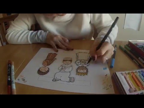 Coloring a Manger Scene time laps