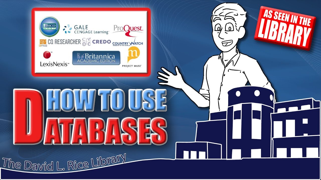 David L. Rice Library Tutorial: Using Databases