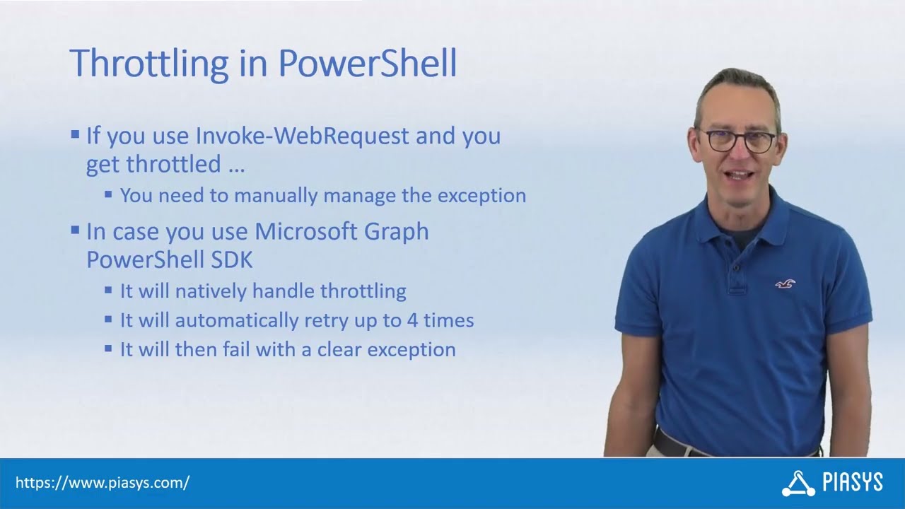 Episode #260 - Handling Throttling Exceptions with PowerShell and Microsoft Graph PowerShell SDK