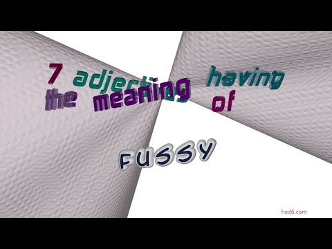 fussy - 7 adjectives having the meaning of fussy (sentence examples)
