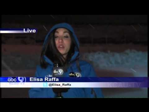 Elisa Raffa - KCAU-TV ABC9 Weather Live Snow Coverage Monday 12/28/15