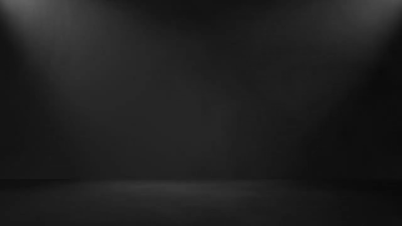 stage spotlight with moving smoke on black background 4K