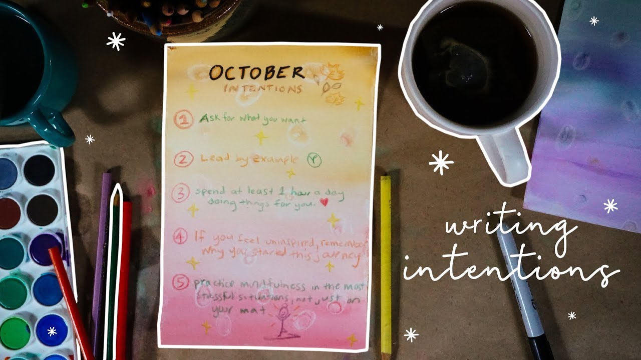 HOW I PAINT + SET MY MONTHLY INTENTIONS