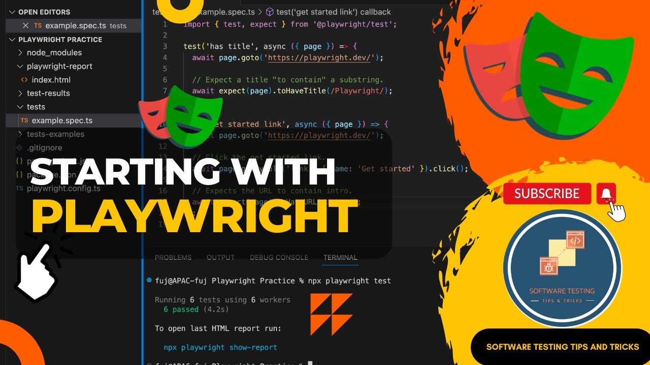 Playwright tutorials for beginners - install and Run First Script