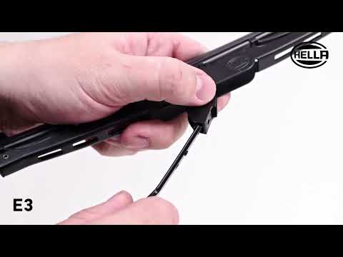 HELLA Metal Wiper Blades - Installing Bayonet 7x2 6mm Adapter E3