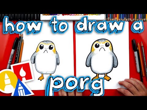 How To Draw A Porg From Star Wars + Spotlight