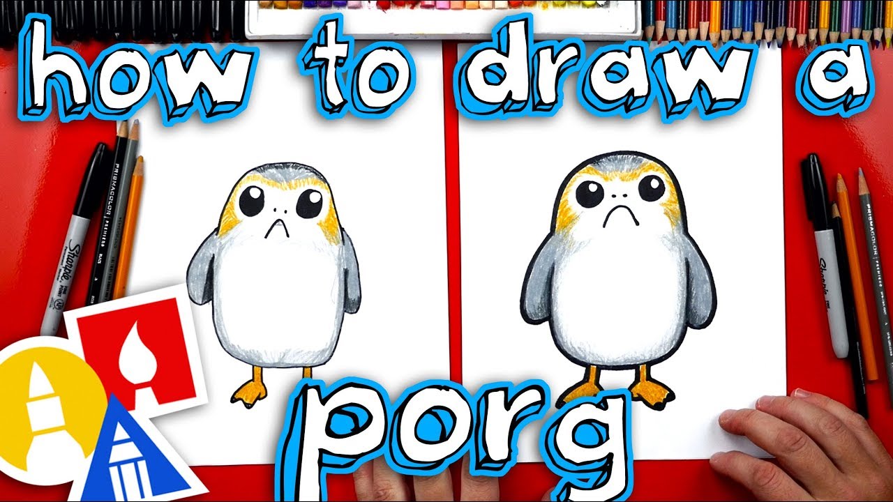 How To Draw A Porg From Star Wars + Spotlight