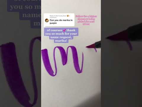 writing names in calligraphy pt. 107! #marika #shorts