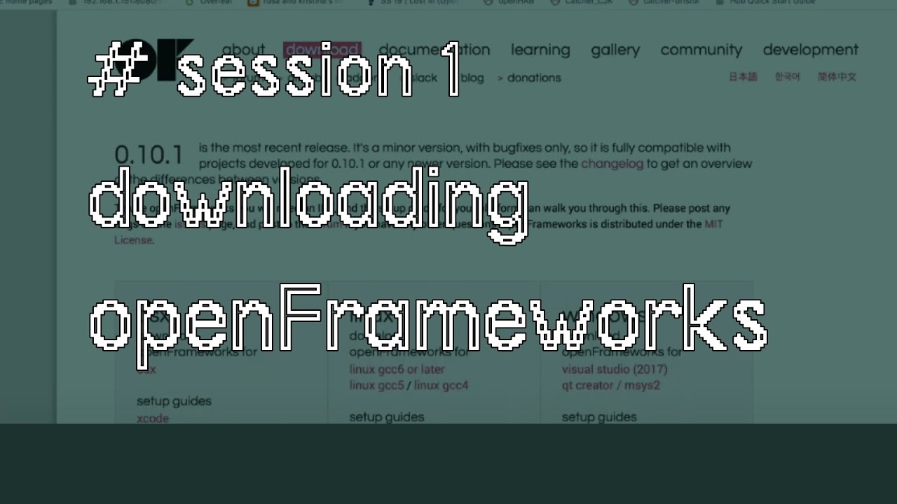 openFrameworks creative coding: Downloading openFrameworks