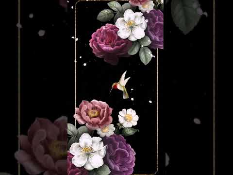 Green Greenery Flowers Birds Animated