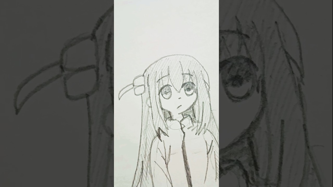 Cute Anime Girl Drawing 😍 ✍️ #Shorts