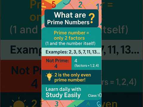 What are Prime Numbers? 🤔 | Class 10 Maths | Real Numbers | #Shorts #StudyEasily #CBSE