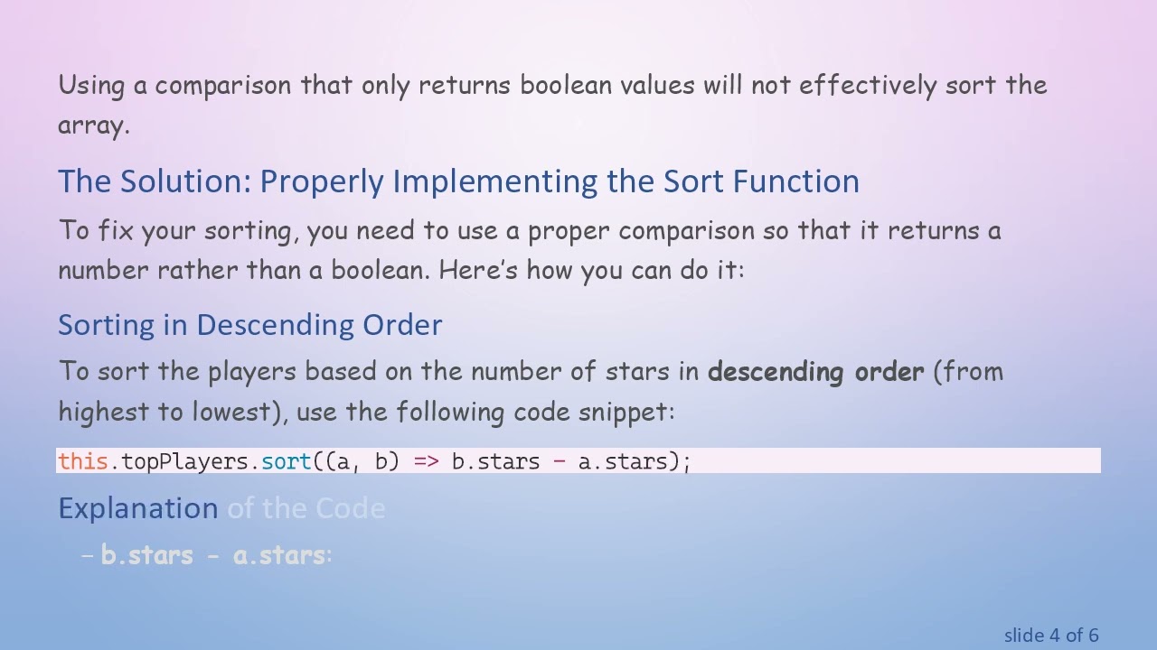 How to Fix the Javascript Sort Function Not Working as Expected