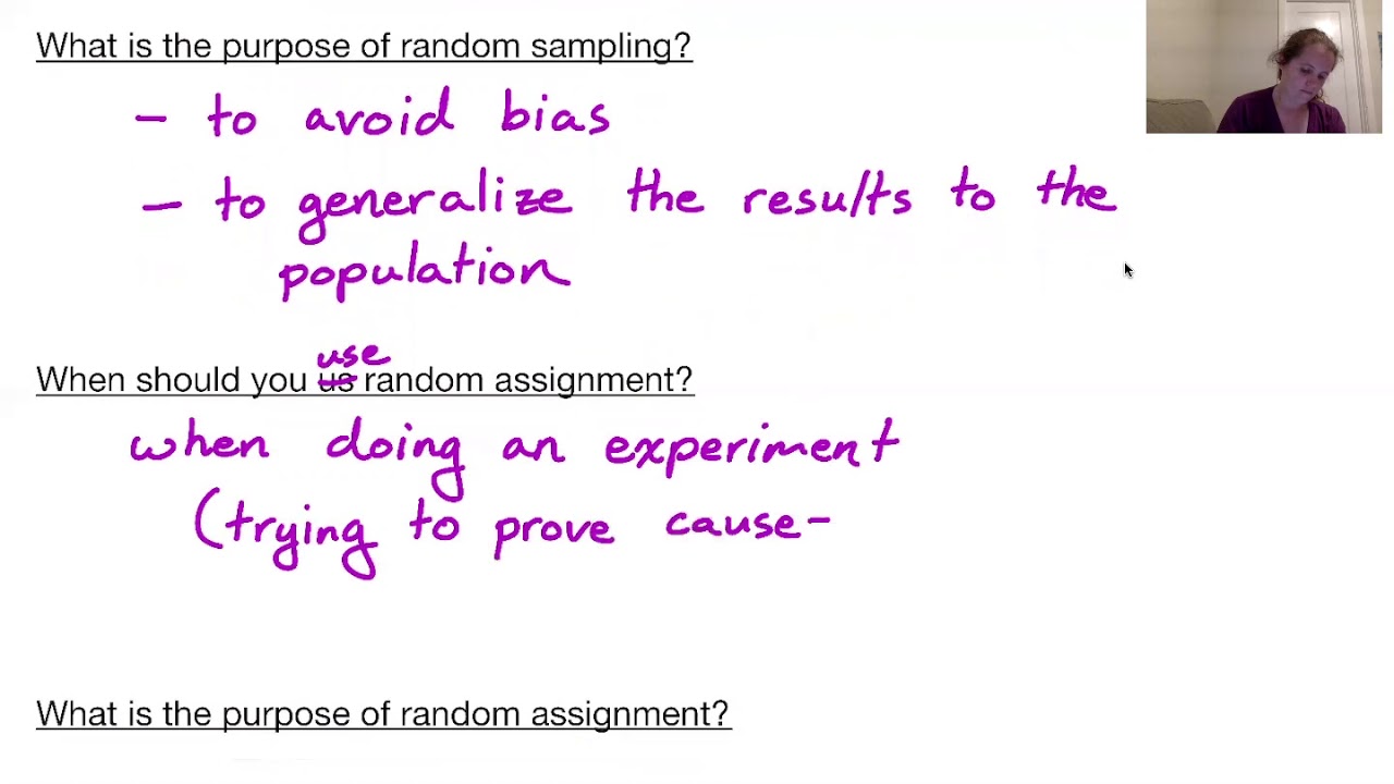 Module 15: Random Assignment versus Random Sampling